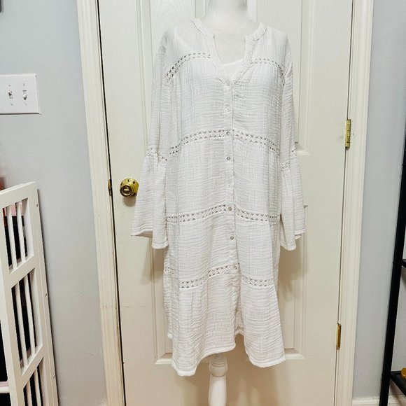 Sundance | Dresses | Sundance Midori White Boho Peasant Eyelet Flowy ...